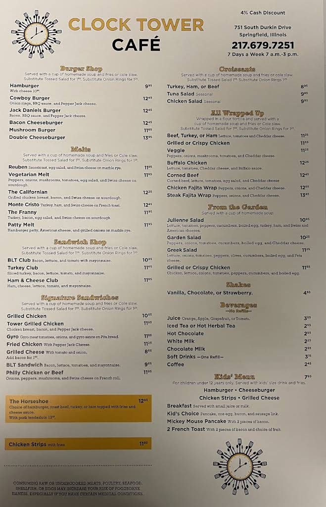 ClockTower Cafe Menu: Latest Prices & Items 2026